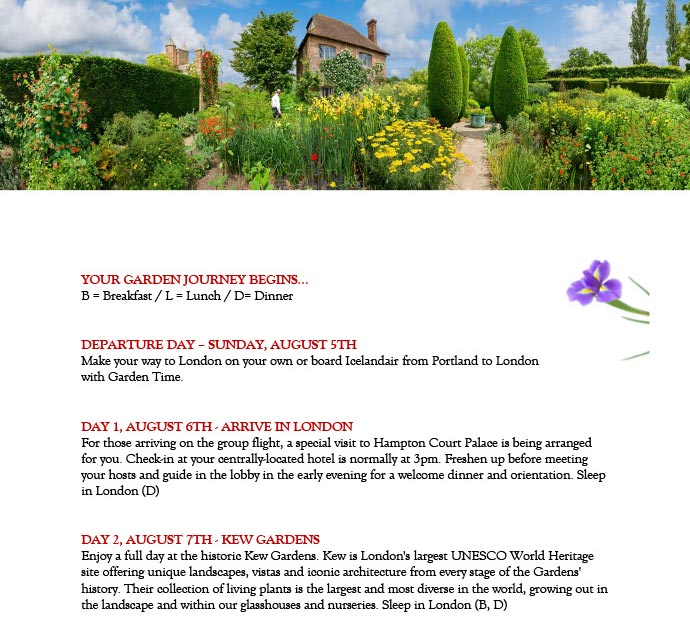 Garden Time - Garden Time Tours